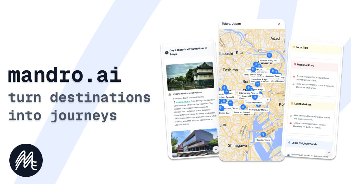 Mandro: AI Trip Planner for Custom Travel Itineraries